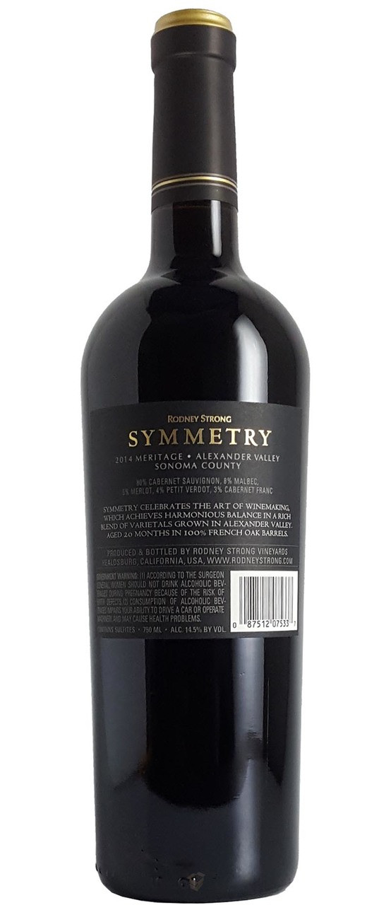 Rodney Strong 2014 Symmetry Red | Final Case Wines