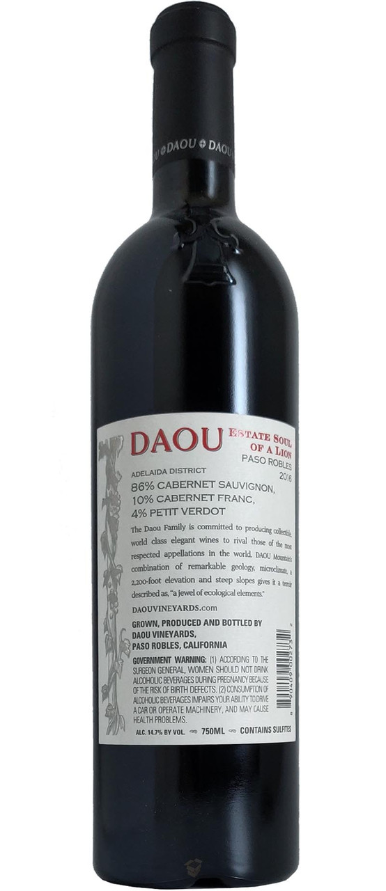Daou 2016 Soul of a Lion Red | Final Case Wines
