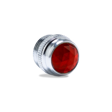 081 Series Lens Cap Convex Faceted Transparent Red - Dialight Signals ...