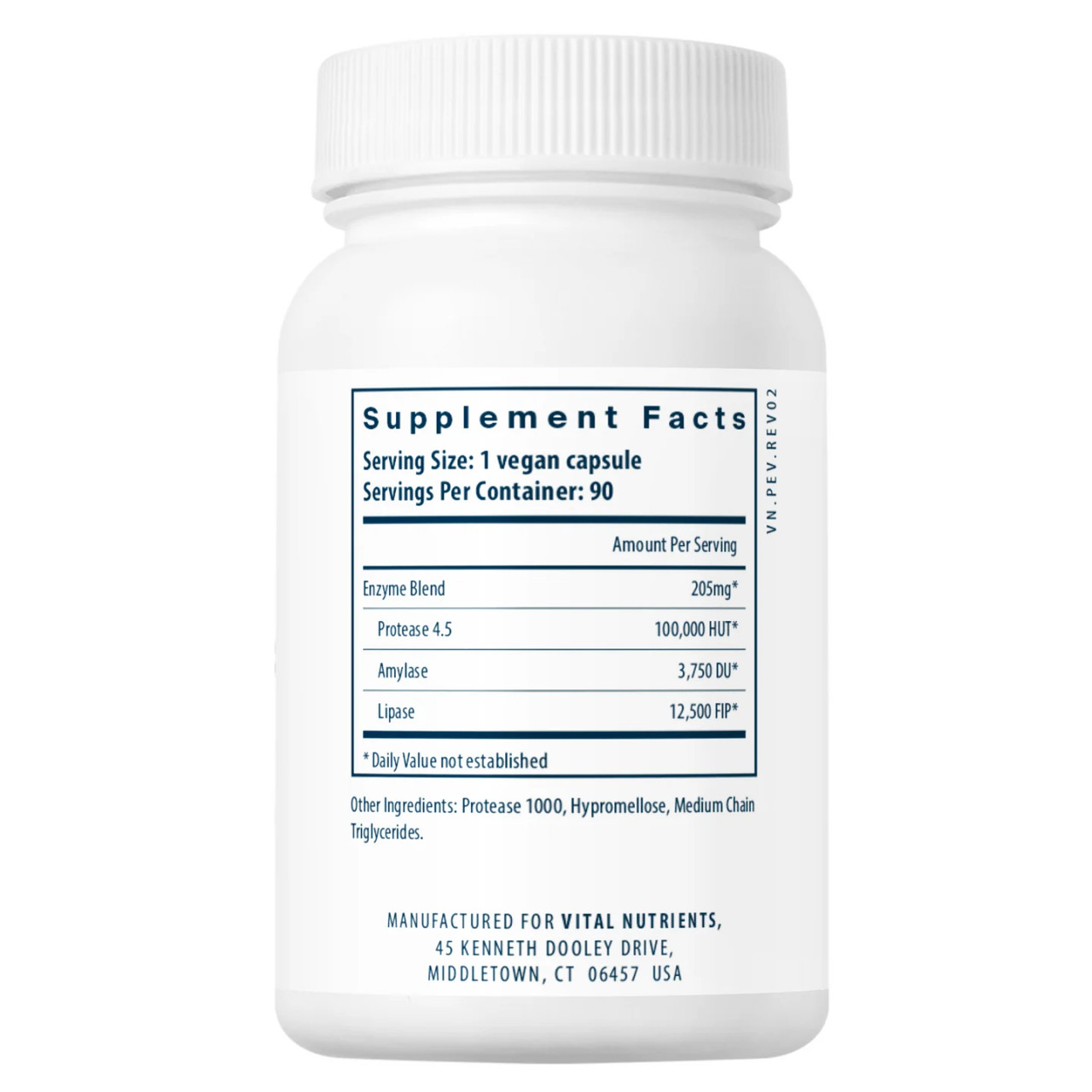 Vital Nutrients Vegan Pancreatic Enzymes 90 Capsules Free 2 To 4