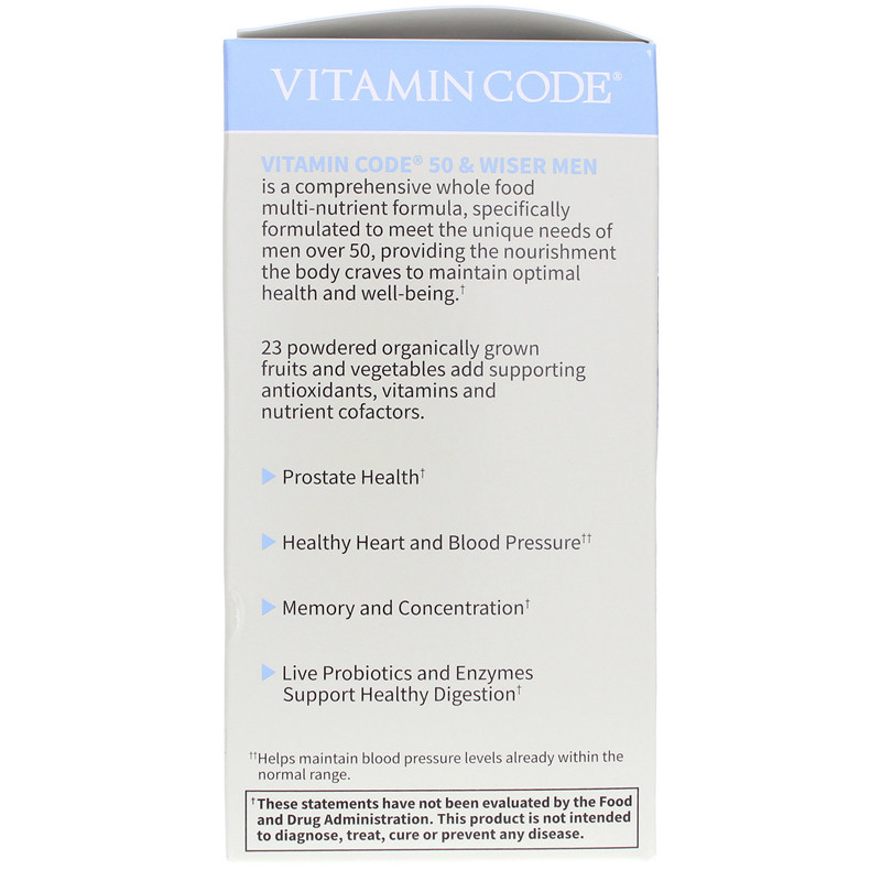Garden of Life Vitamin Code 50 & Wiser Men Multivitamin