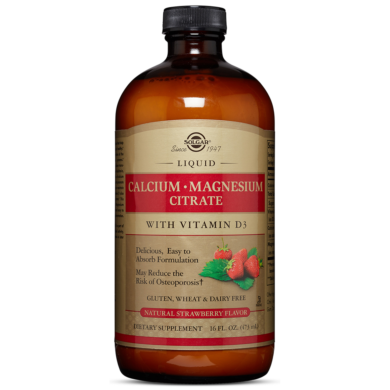 Liquid Calcium Magnesium Citrate with Vitamin D3, Solgar