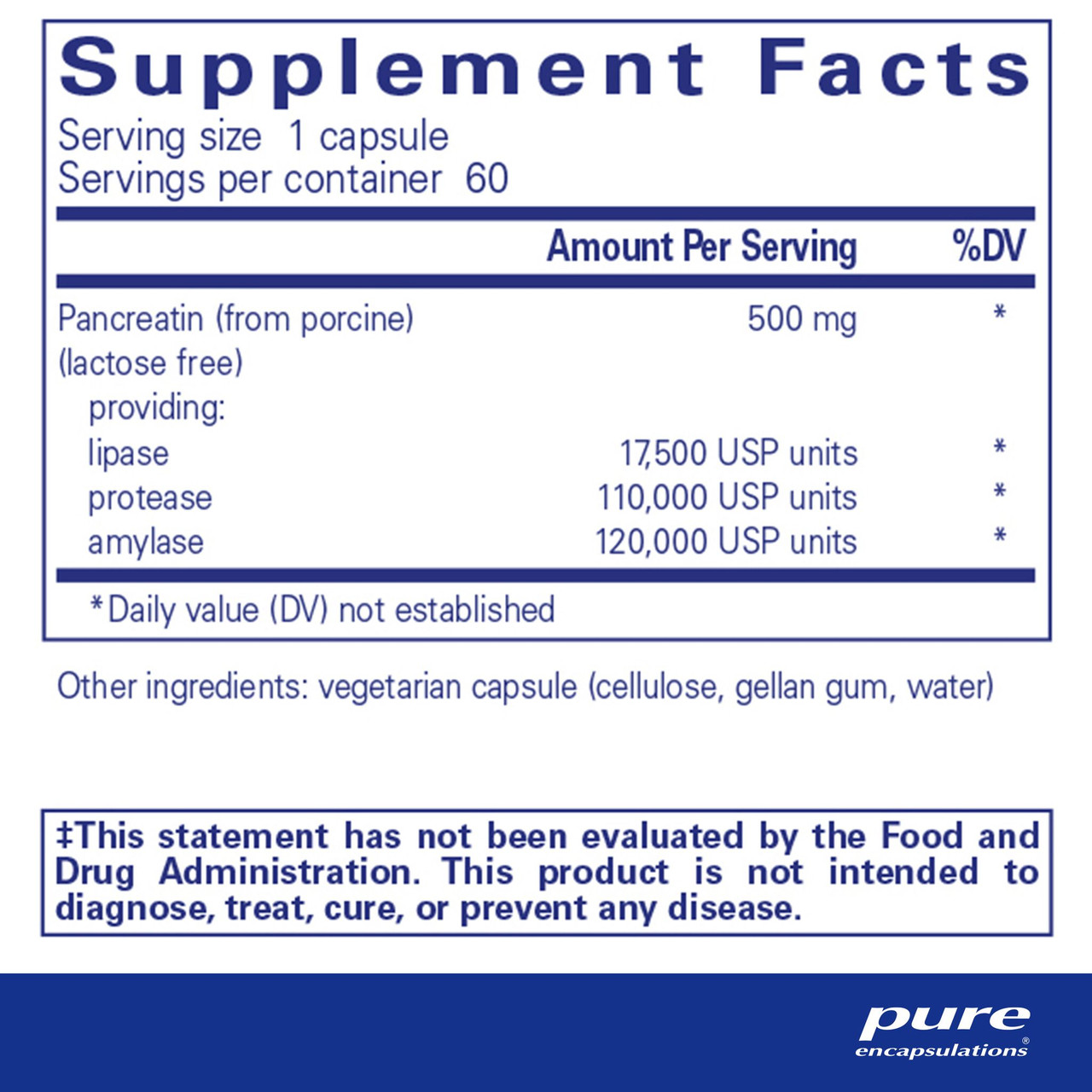 Pure Encapsulations Pancreatic Enzyme - Capsules