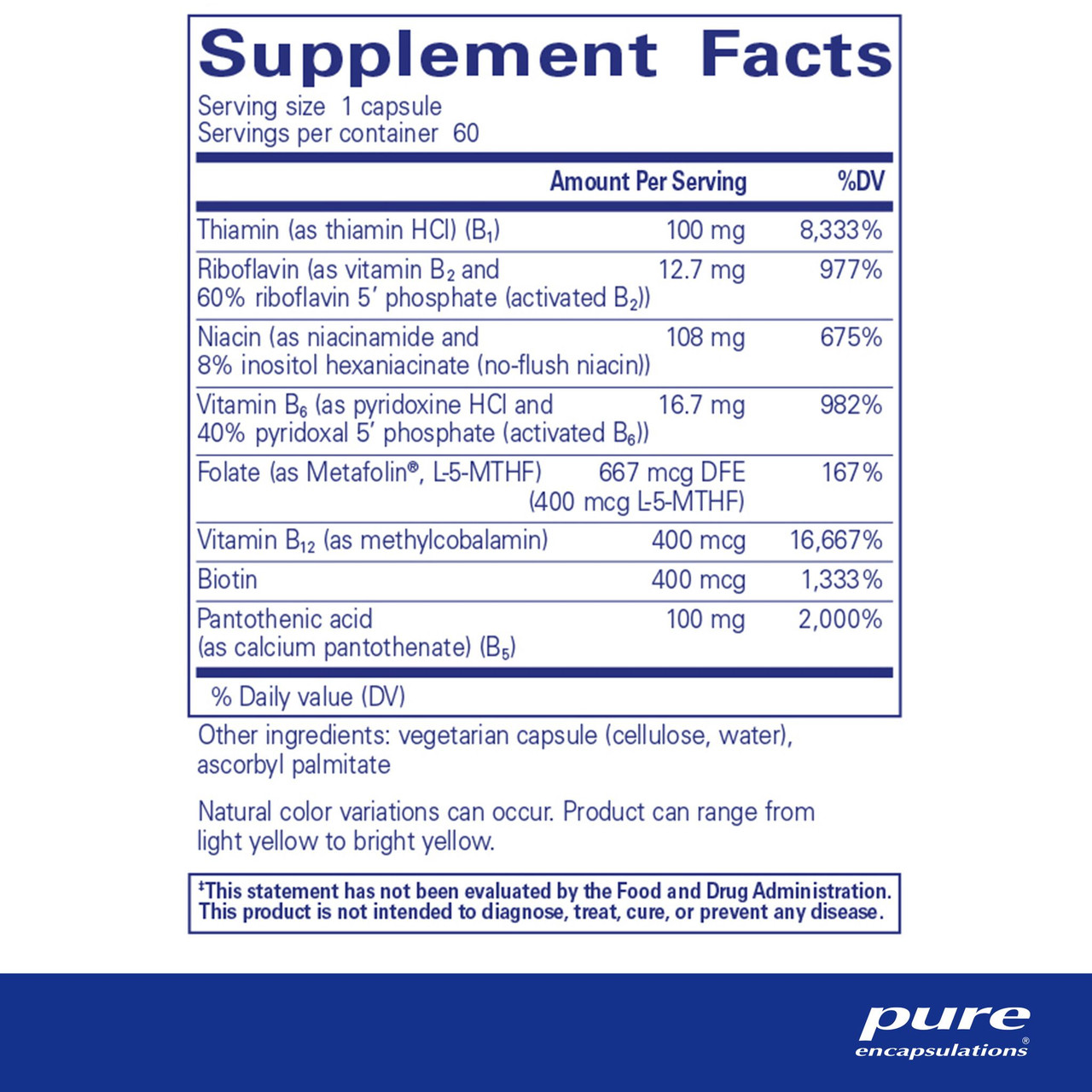 Pure Encapsulations B-Complex Plus Capsules