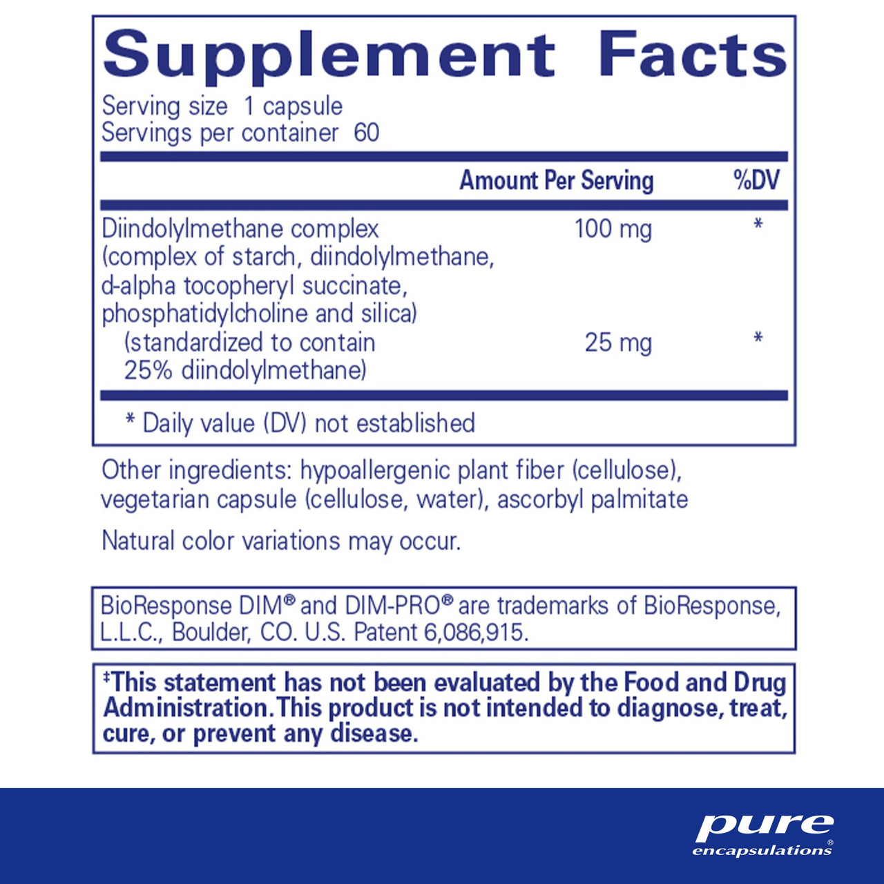Pure Encapsulations DIM-PRO 100 - Capsules - Free 2 to 4 Day Delivery