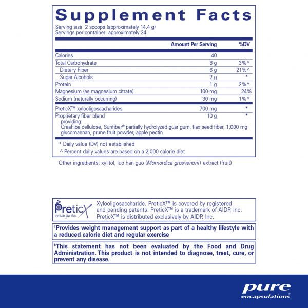 Pure Encapsulations PureLean Fiber - 12.2 Oz - Free 2 to 4 Day Delivery