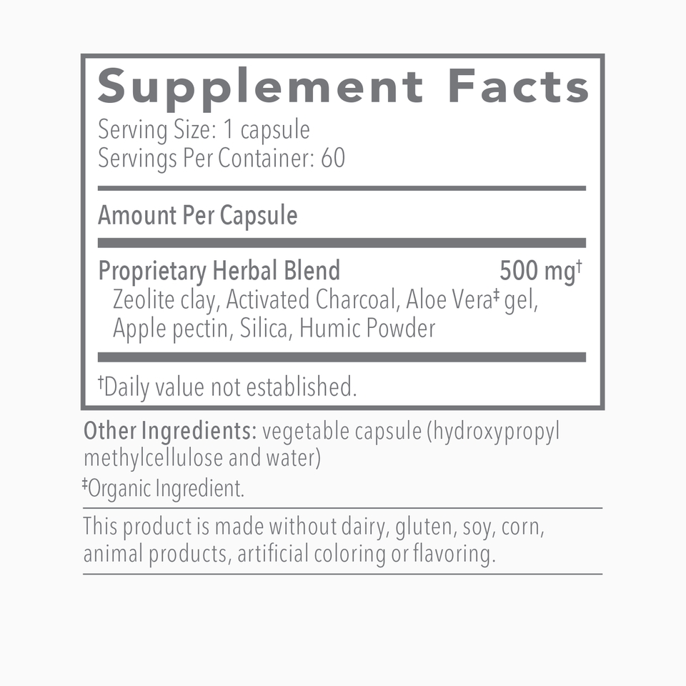 GI Detox Gentle Full Spectrum Botanical Binder - 60 Capsules