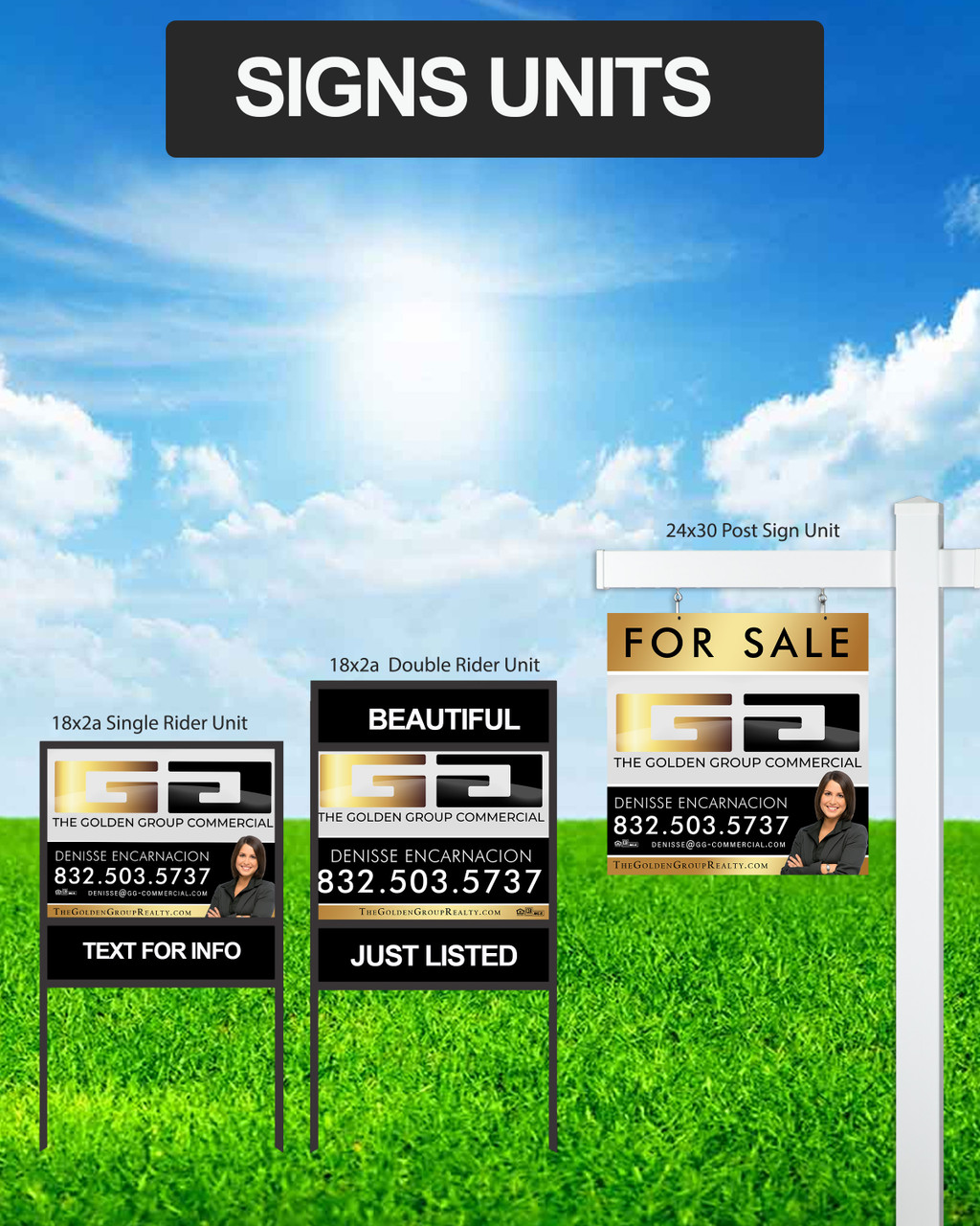 The Golden Group Realty - Sign Units (Signs with frame or post ...