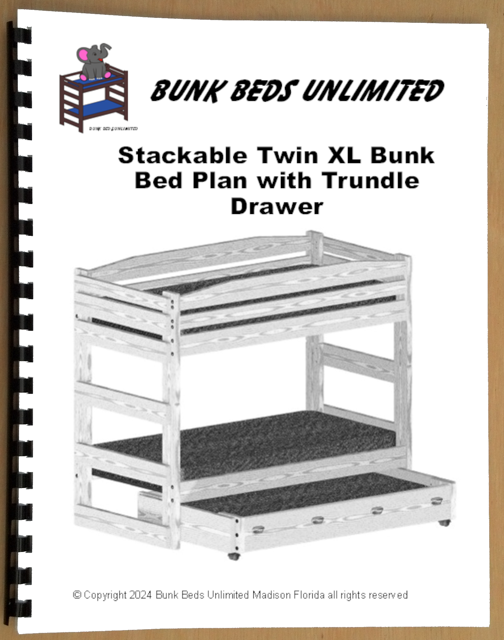 Plans to Build a Stackable Bunk Bed with a Trundle Bed Beneath