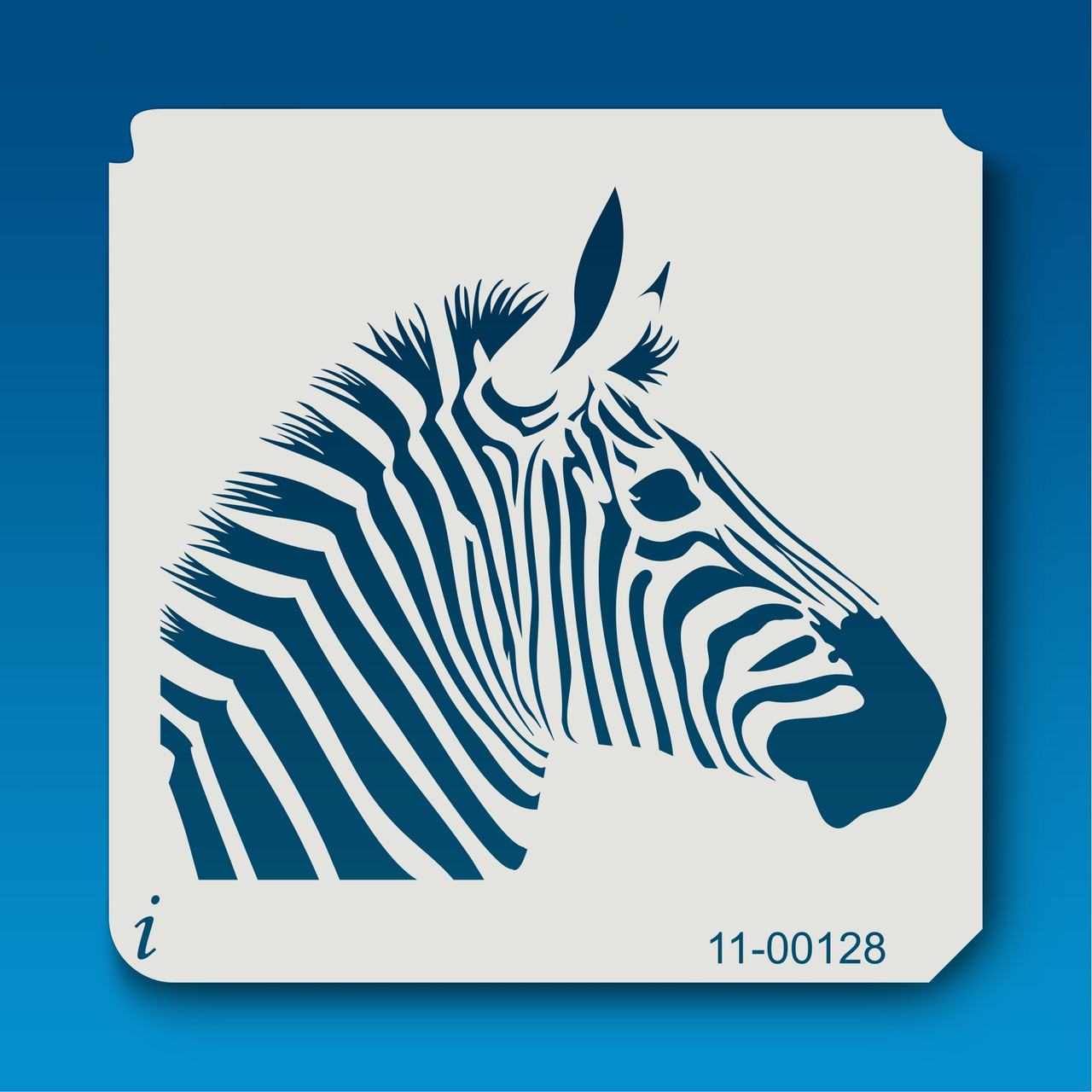 11-00128 Zebra Head Safari Animal Stencil - iStencils