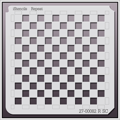 27-00082 R SC Checkerboard Pattern Stencil - iStencils