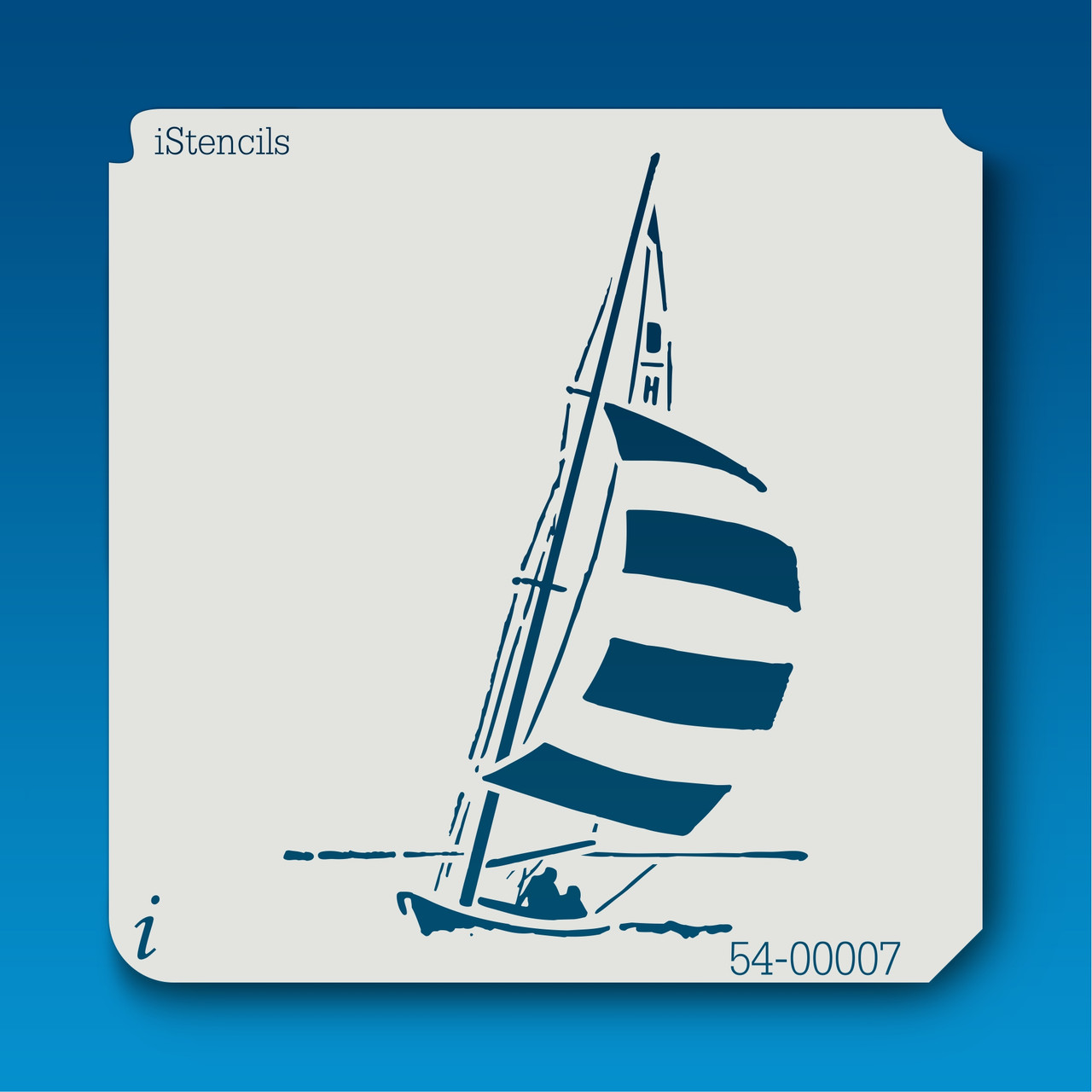 54-00007 sailboat stencil - iStencils