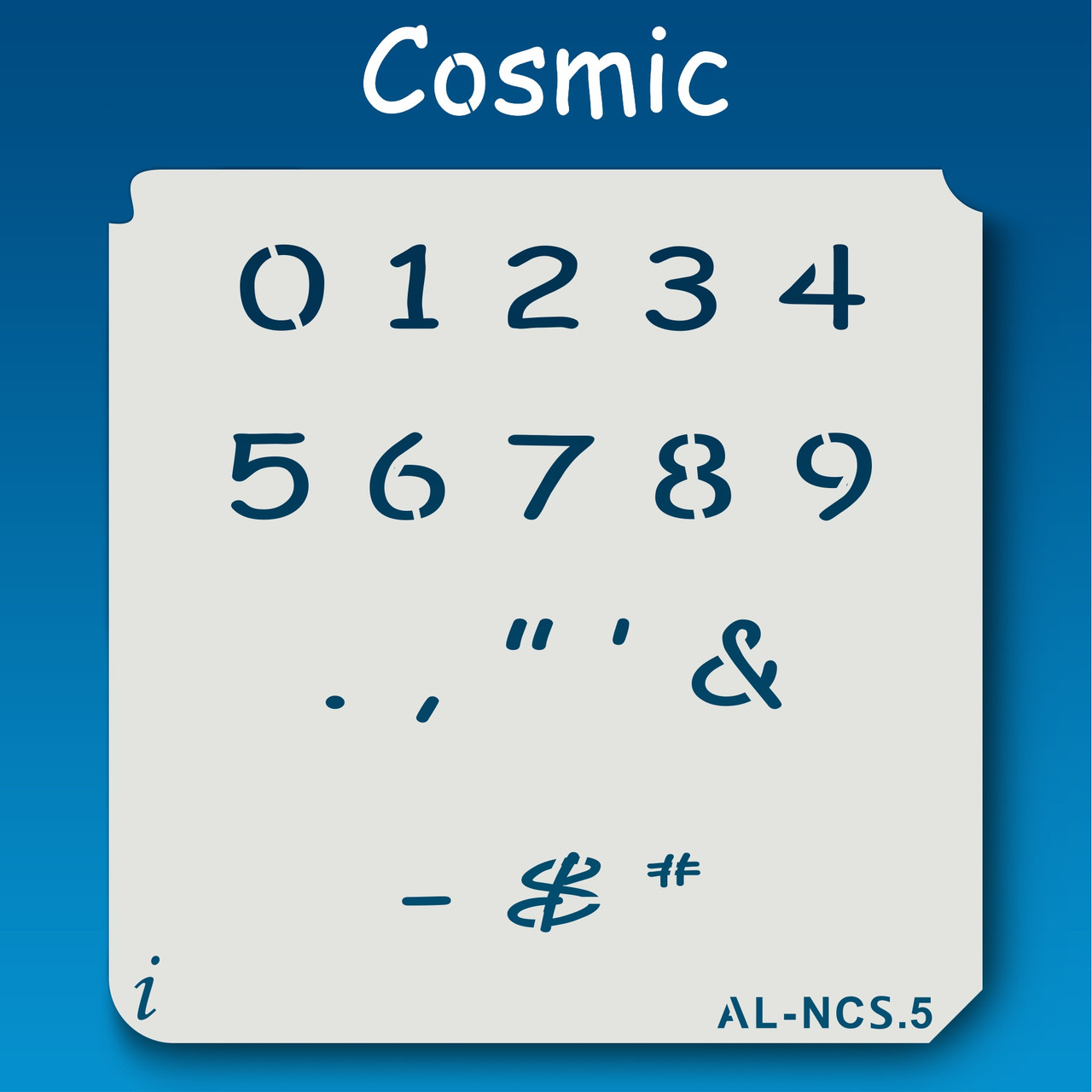 AL-NCS Cosmic - Numbers Stencil - iStencils