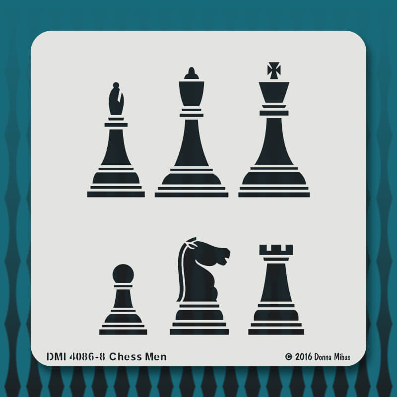 09-00010 Chess Game Stencil - iStencils
