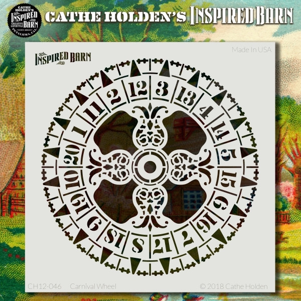CH-046 carnival wheel stencil - iStencils