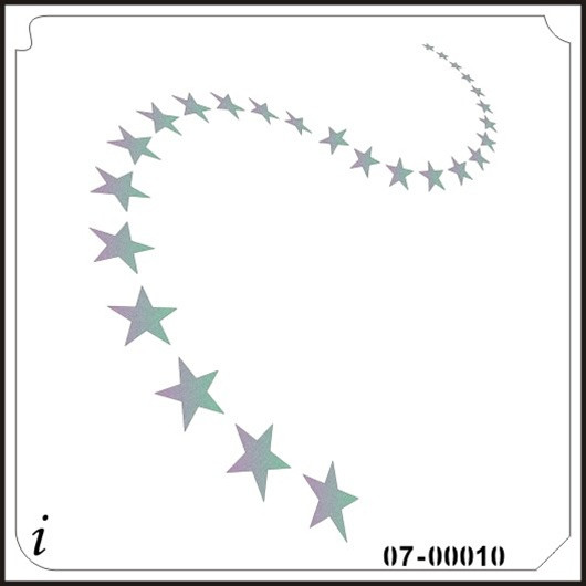07-00010 Streaming Stars Stencil - iStencils