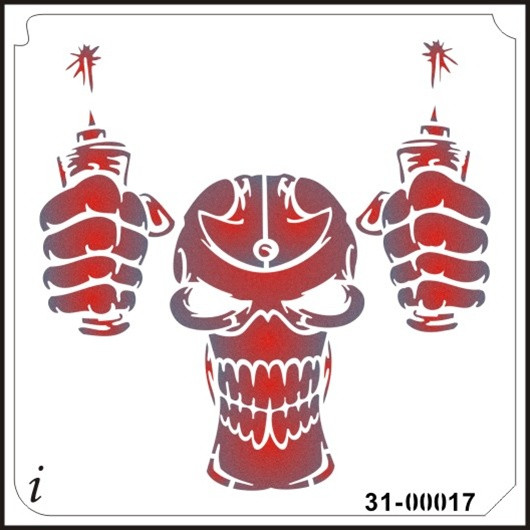 31-00017 Dynamite Skull - iStencils