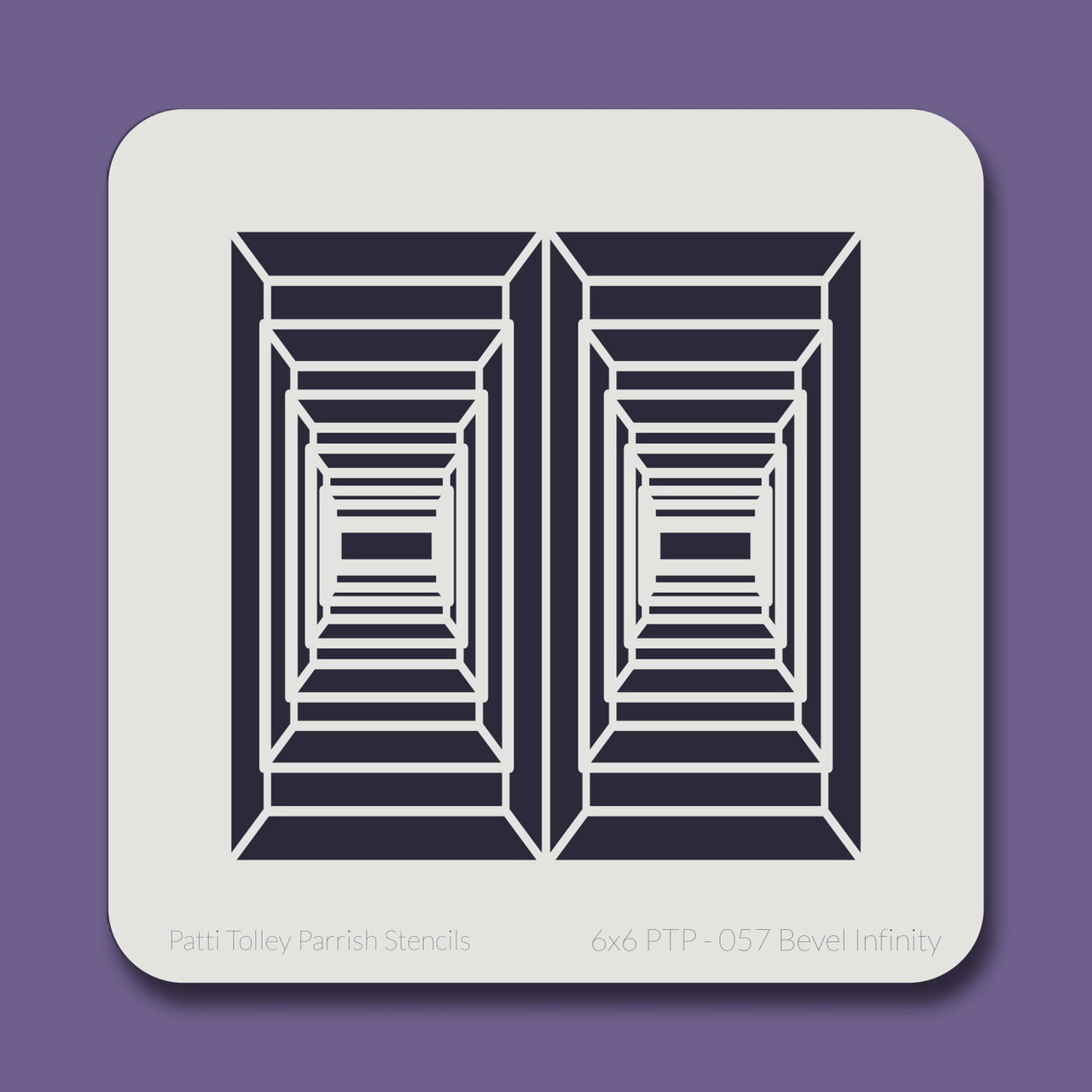 6X6 PTP-057 Bevel Infinity Stencil - iStencils