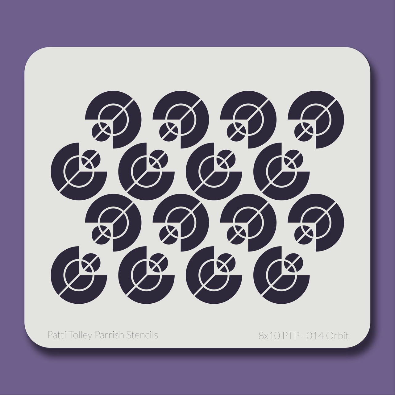 8X10 PTP-014 Orbit Stencil - iStencils