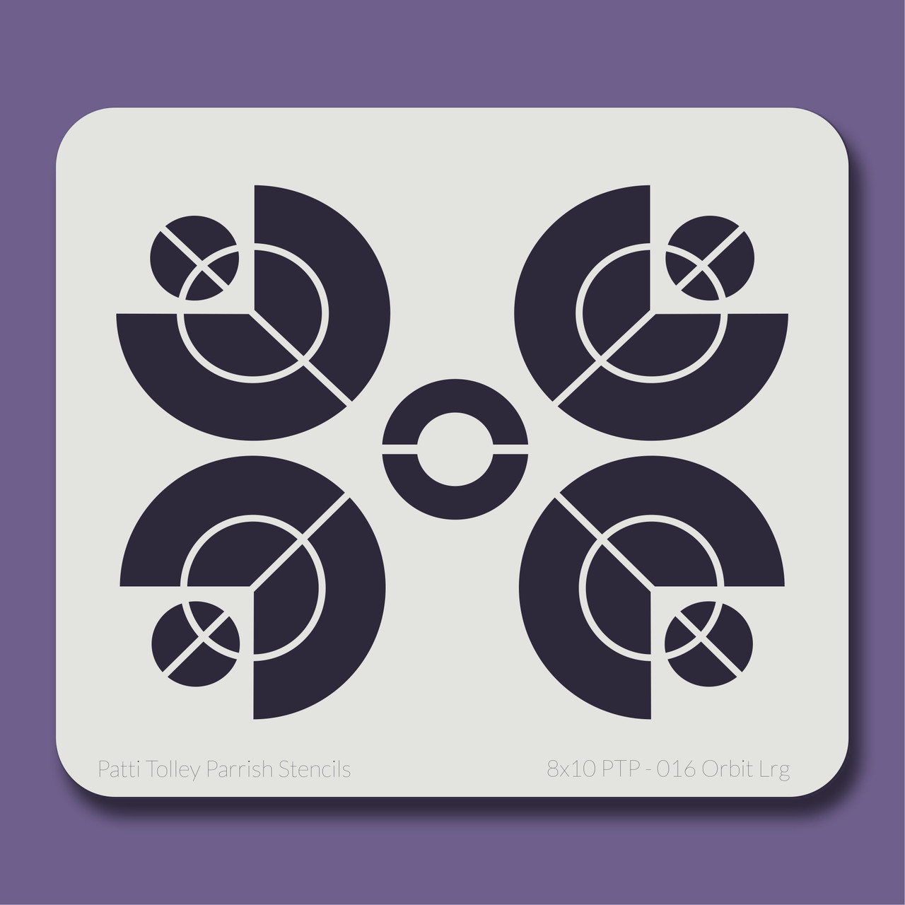 8X10 PTP-016 Orbit Lrg Stencil - iStencils