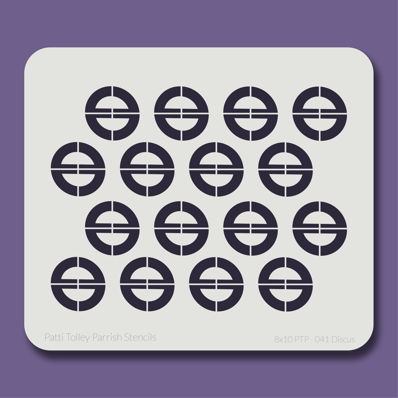 8X10 PTP-041 Discus Stencil - iStencils