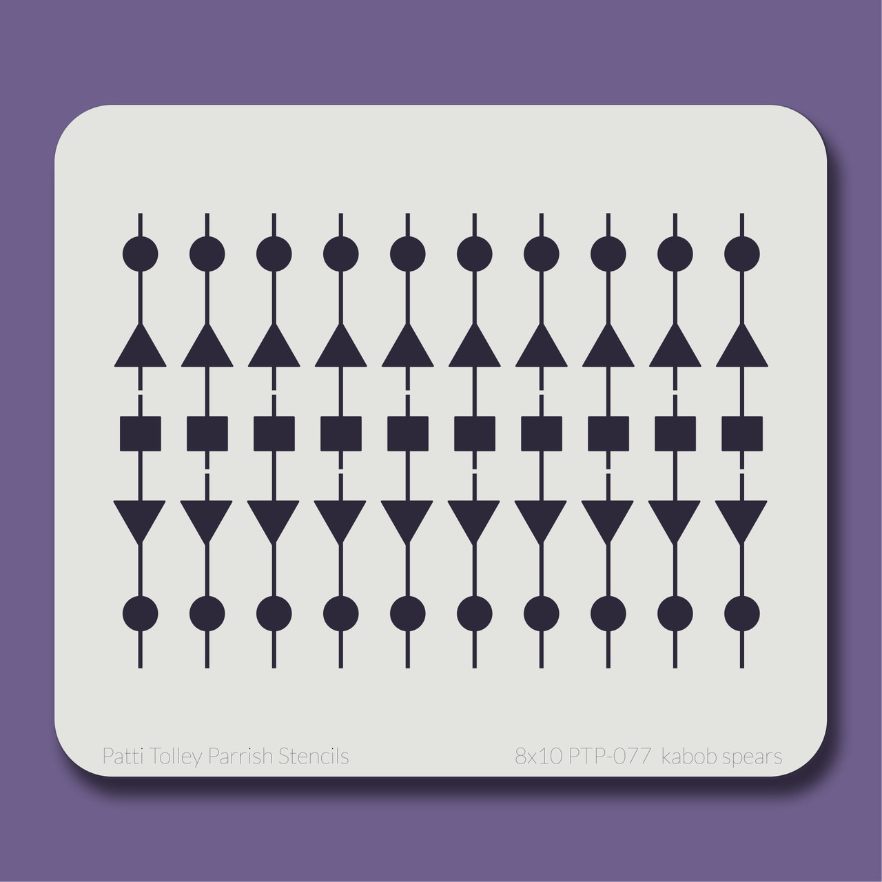 8x10 PTP-077 kabob spears stencil - iStencils