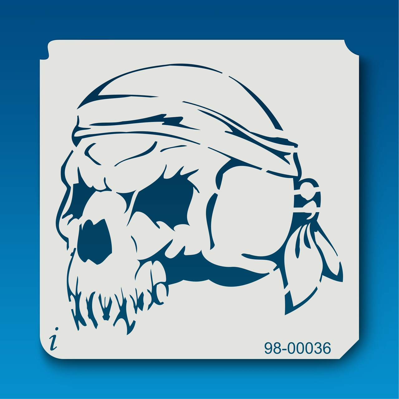 98-00036 Rambo Skull Stencil - iStencils