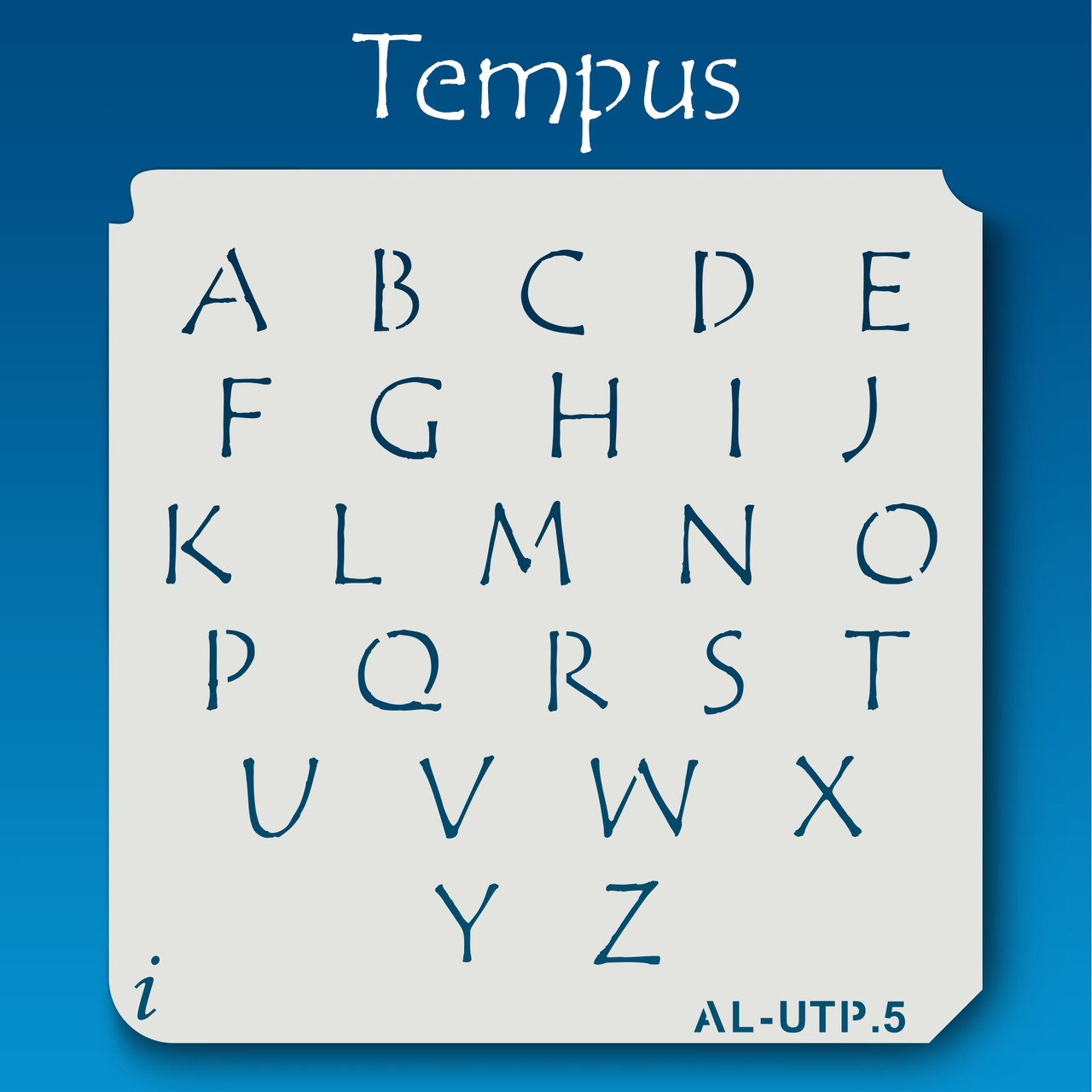 AL-UTP Tempus - Alphabet Stencil Uppercase - iStencils