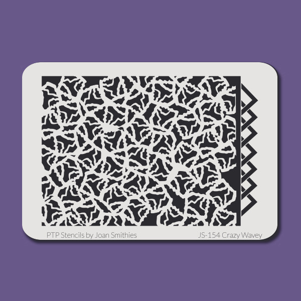 JS-154 crazy wavy stencil - iStencils