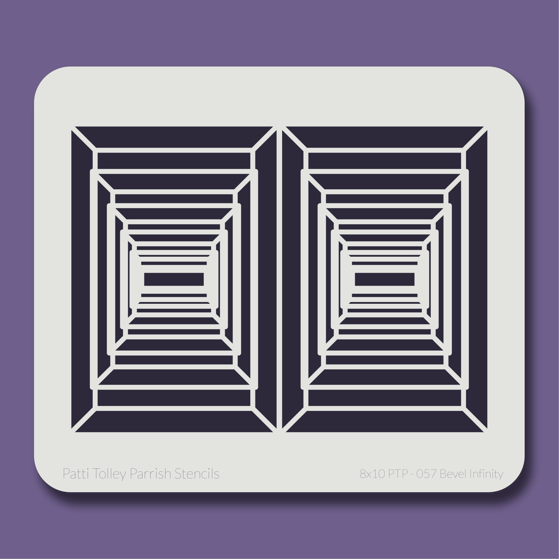 8X10 PTP-057 Bevel Infinity Stencil - iStencils