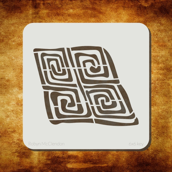 Waves Stencil | Robyn McClendon Hearth Codes: Cycles Stencils | iStencils