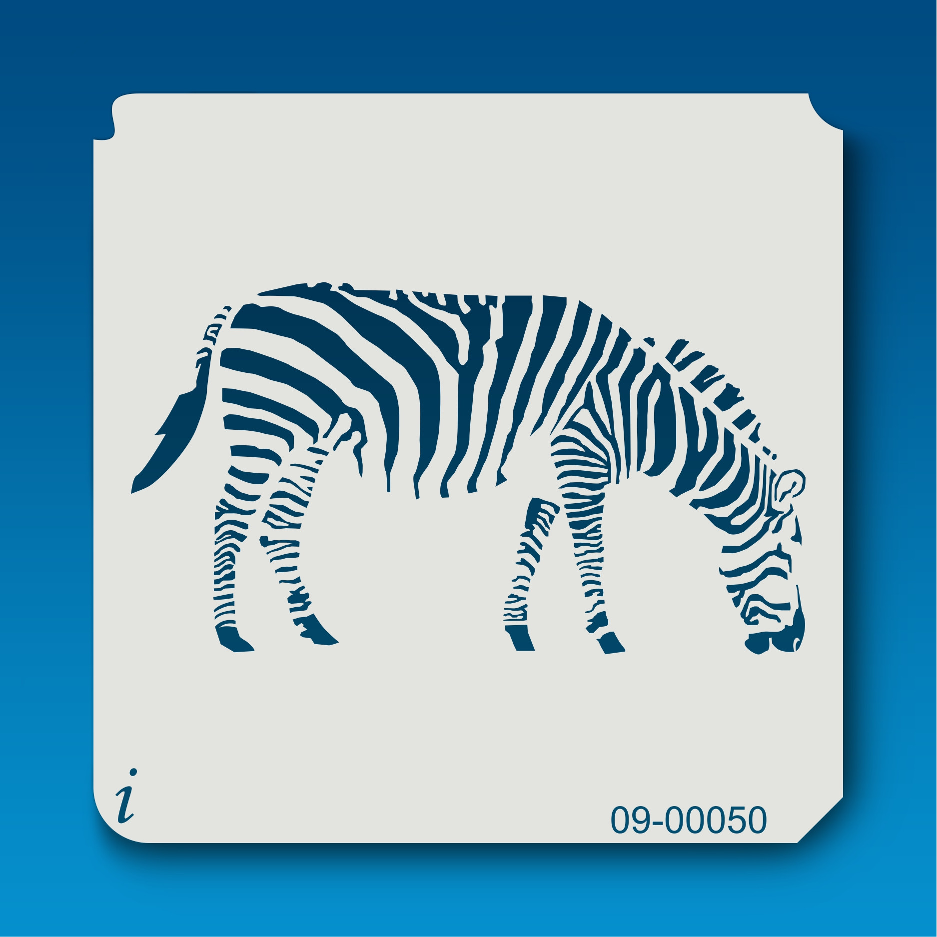 11-00128 Zebra Head Safari Animal Stencil - iStencils