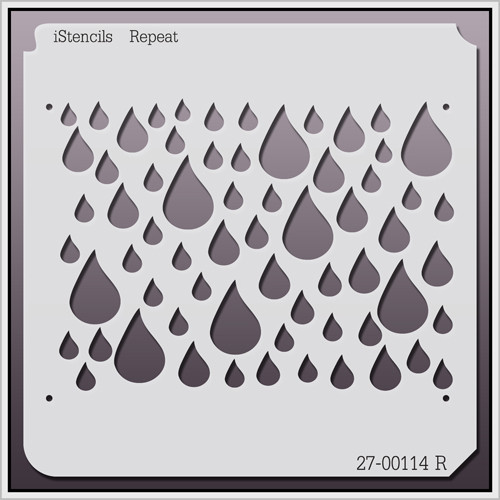 27-00114 R Rain drops all over repeat stencils - iStencils