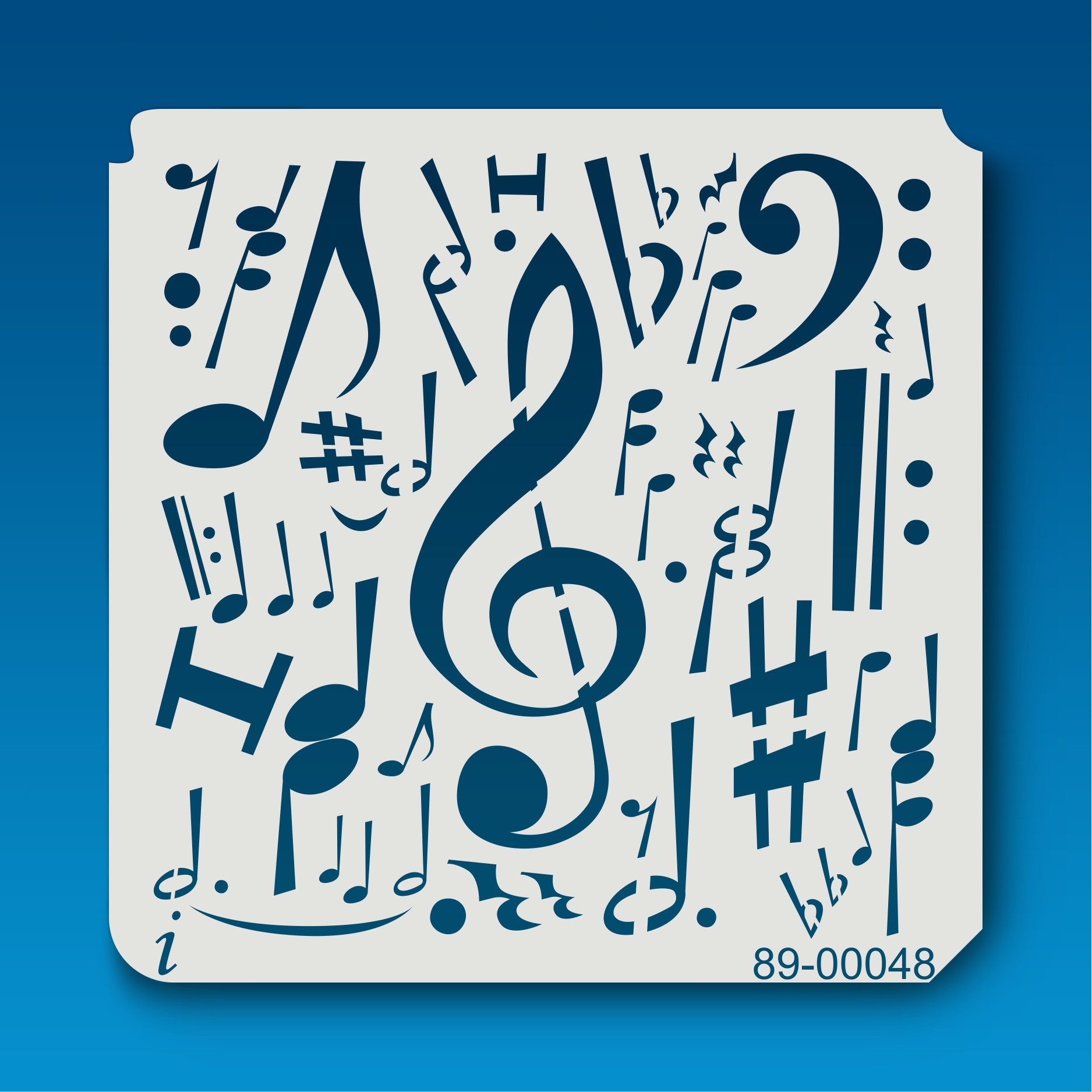 89-00048 Musical Notes Stencil - iStencils