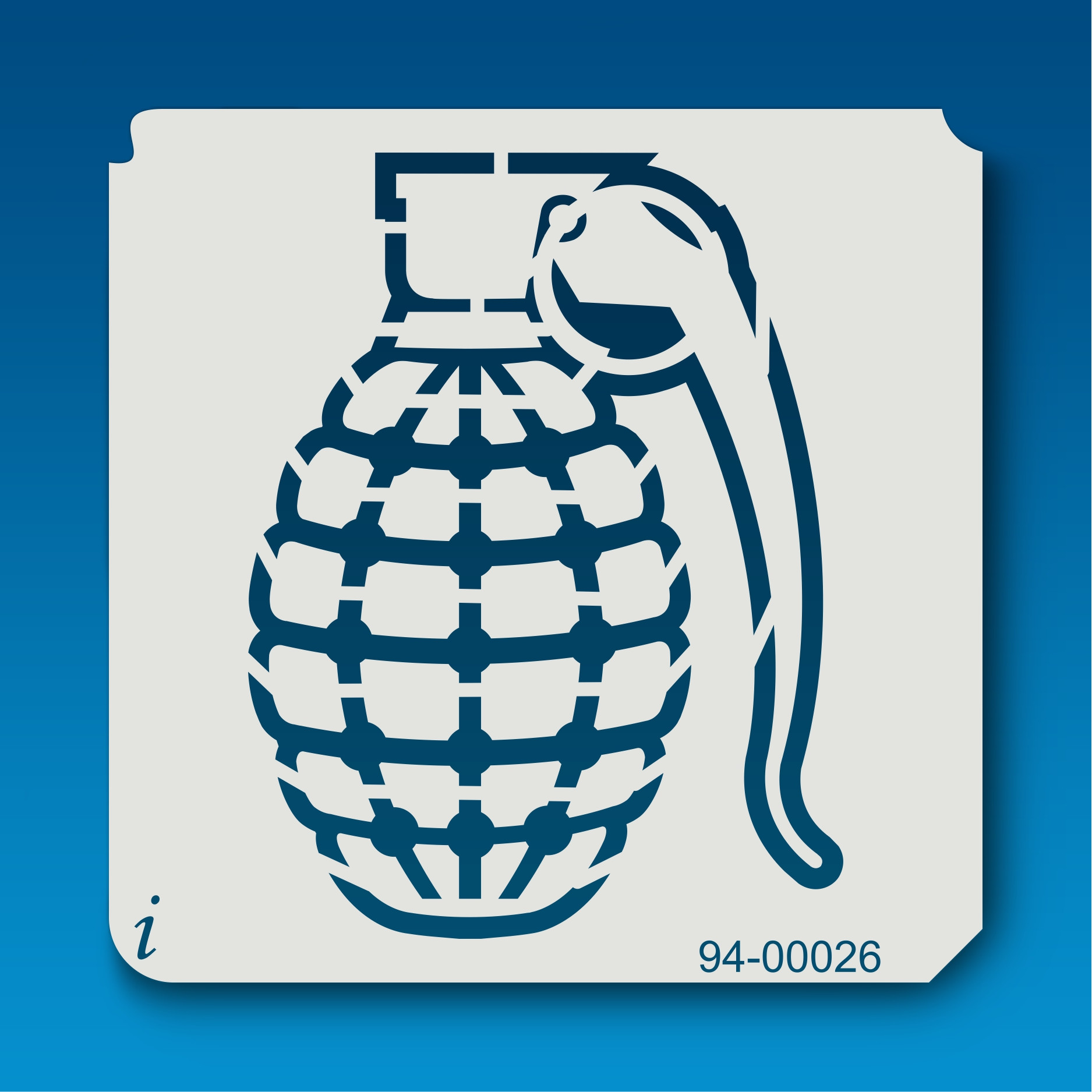 94-00026 Grenade Graffiti Stencil - iStencils
