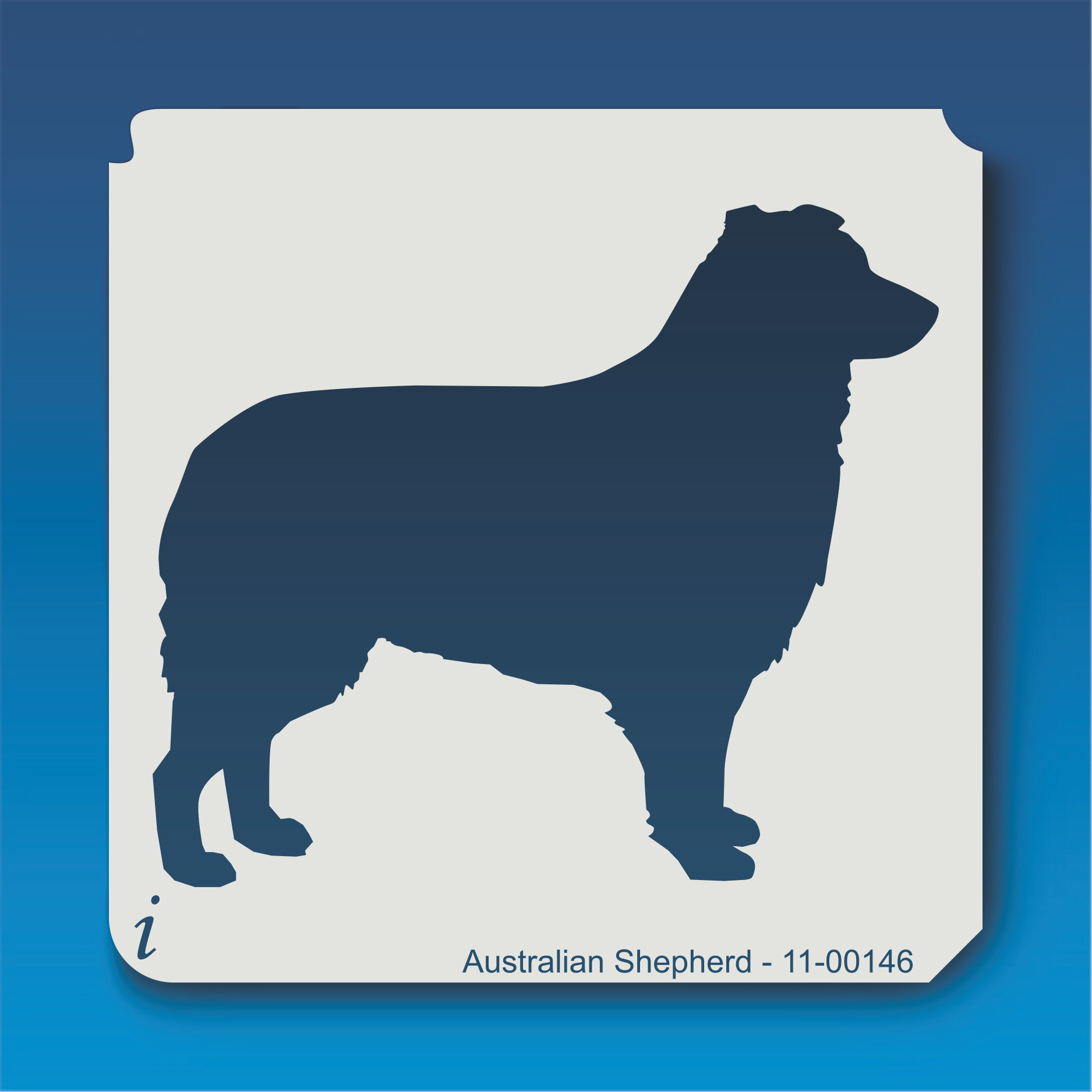 11-00146 australian shepherd dog stencil - iStencils