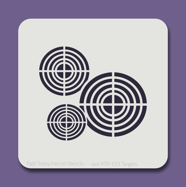 6x6 PTP-153 targets stencil - iStencils