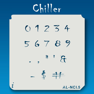 AL-NCI Chiller - Numbers Stencil - iStencils