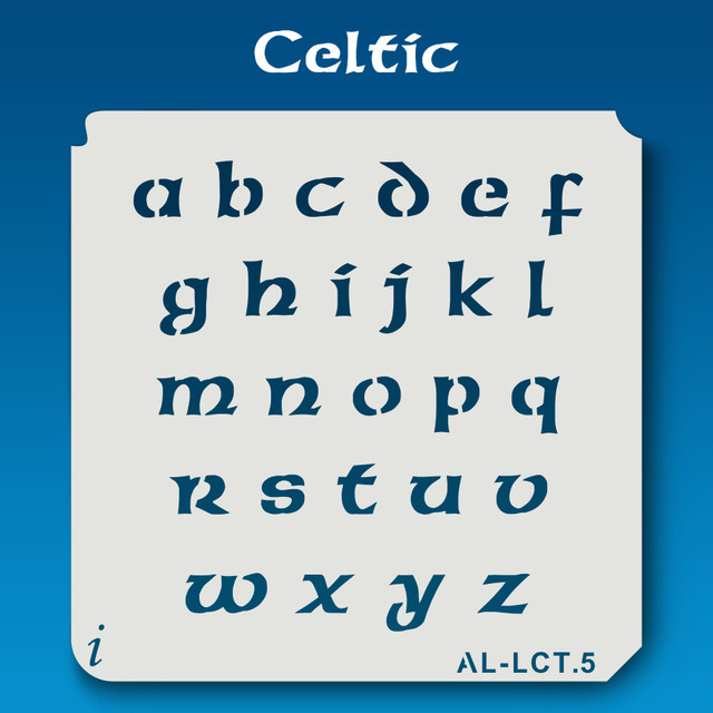 AL-UCT Celtic - Alphabet Stencil Uppercase - iStencils