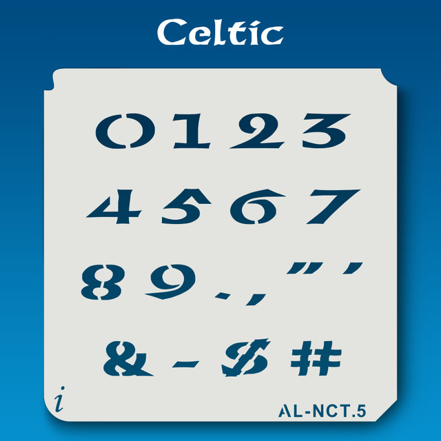 AL-NCT Celtic - Numbers Stencil - iStencils
