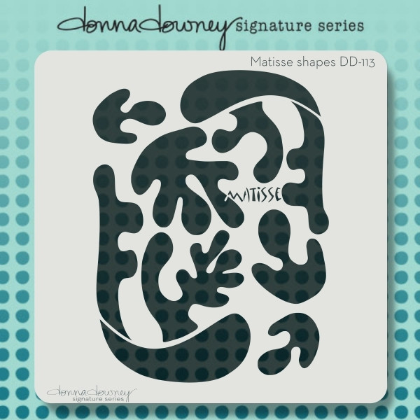 DD-113 Matisse shapes stencil - iStencils