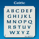 AL-UCT Celtic - Alphabet Stencil Uppercase - iStencils