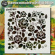 CH-027 rose bush stencil - iStencils