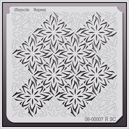 08-00007 R SC Repeating Poinsettia Stencil - iStencils