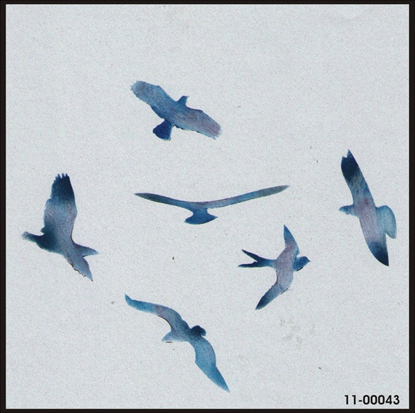 11-00043 flying birds stencil - iStencils