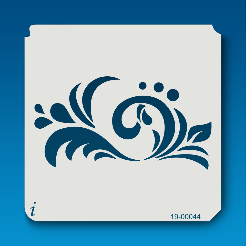 CH-009 flourish stencil - iStencils