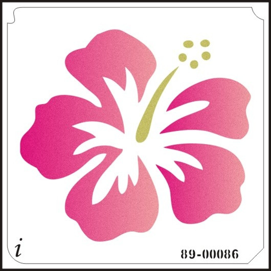89-00086 Hawaiian Hibiscus Stencil - iStencils