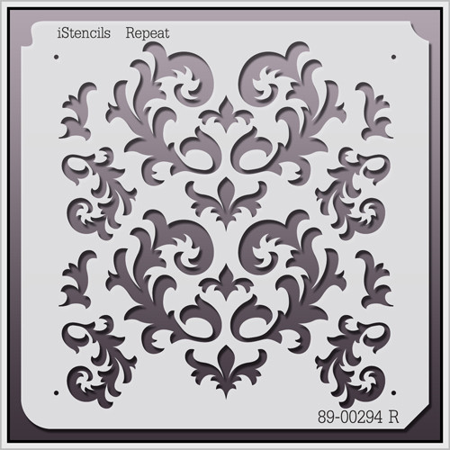89-00294 R Victorian Scroll Stencil - iStencils