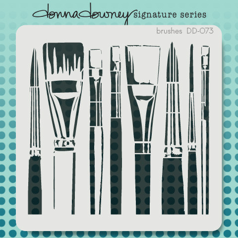 DD-073 brushes stencil - iStencils