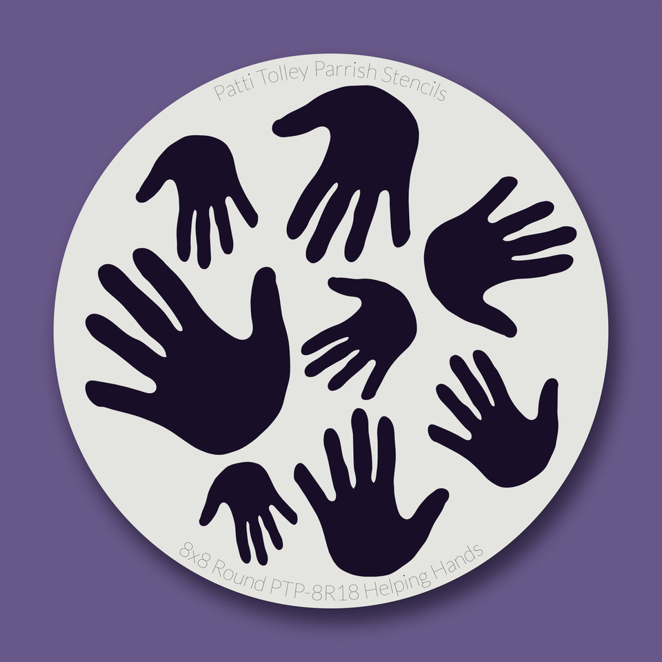 PTP-R18 helping hands stencil - iStencils